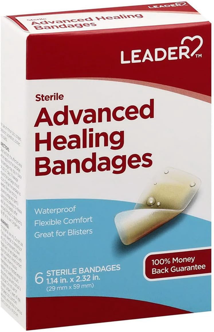 Leader Adhesive Bandages Advanced Healing, Large One Size, 6 Count ...