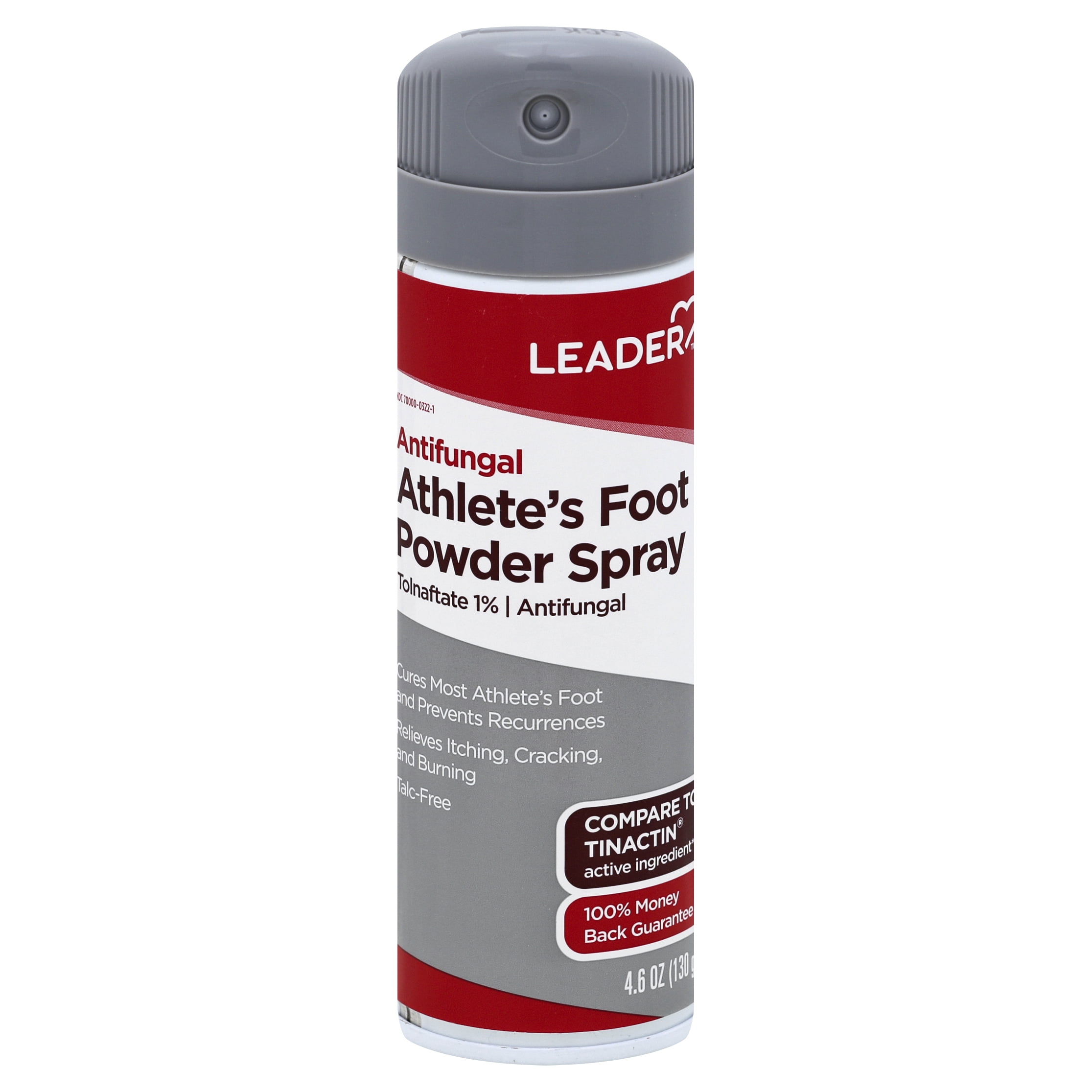 Leader Antifungal Tolnaftate 1% Athletes Foot Powder Spray, 4.6 Oz HSA ...
