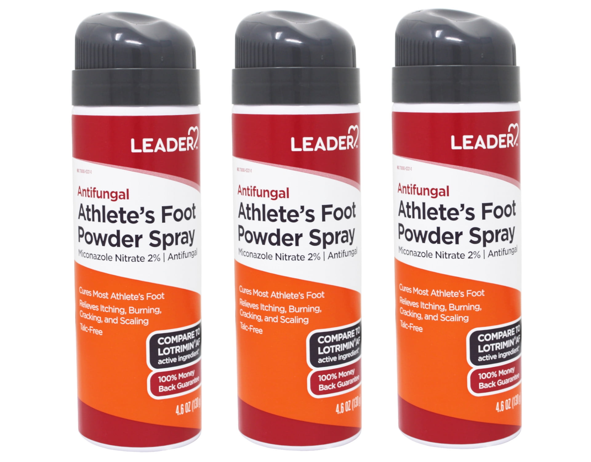 Leader Antifungal Athlete's Foot Powder Spray with Micanzole Nitrate 2% ...