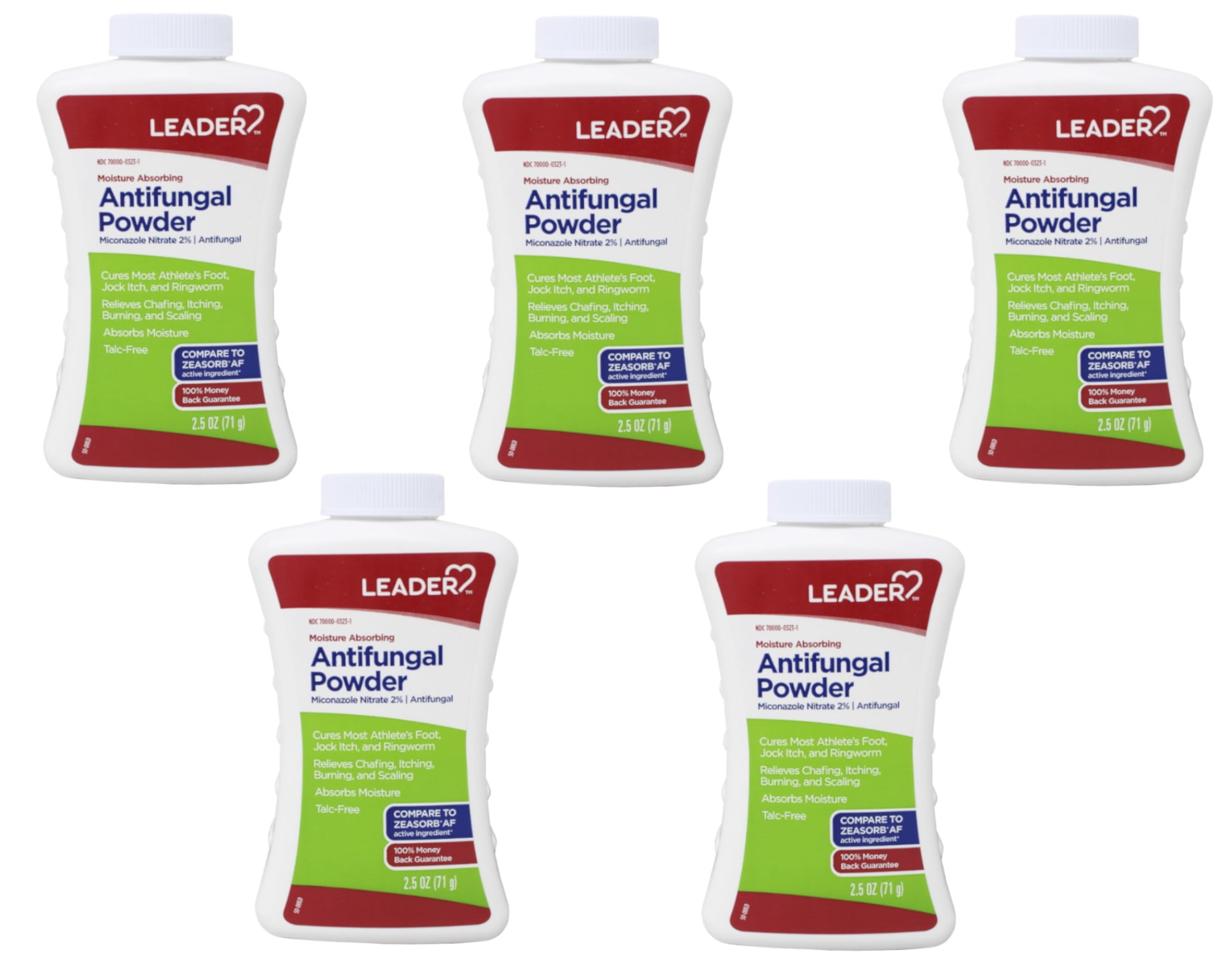 LEADER Athlete's Foot AF Powder, Moisture Absorbing, Antifungal, Talc ...