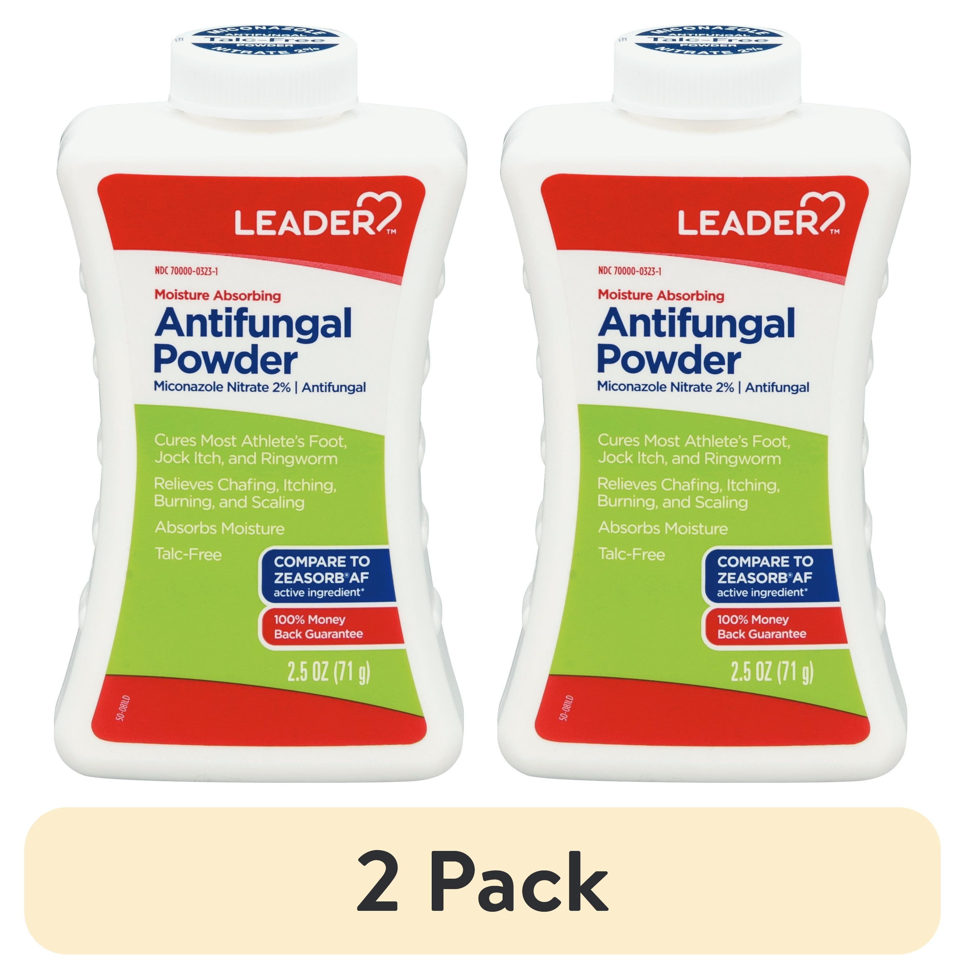 (2 pack) Leader Athlete's Foot Antifungal Powder, Moisture Absorbing ...
