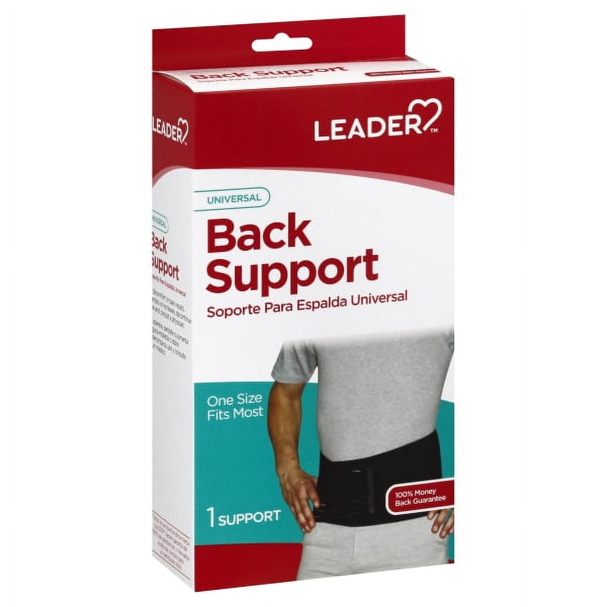 Leader Back Support Elastic One Size HSA/FSA Eligible - Walmart.com