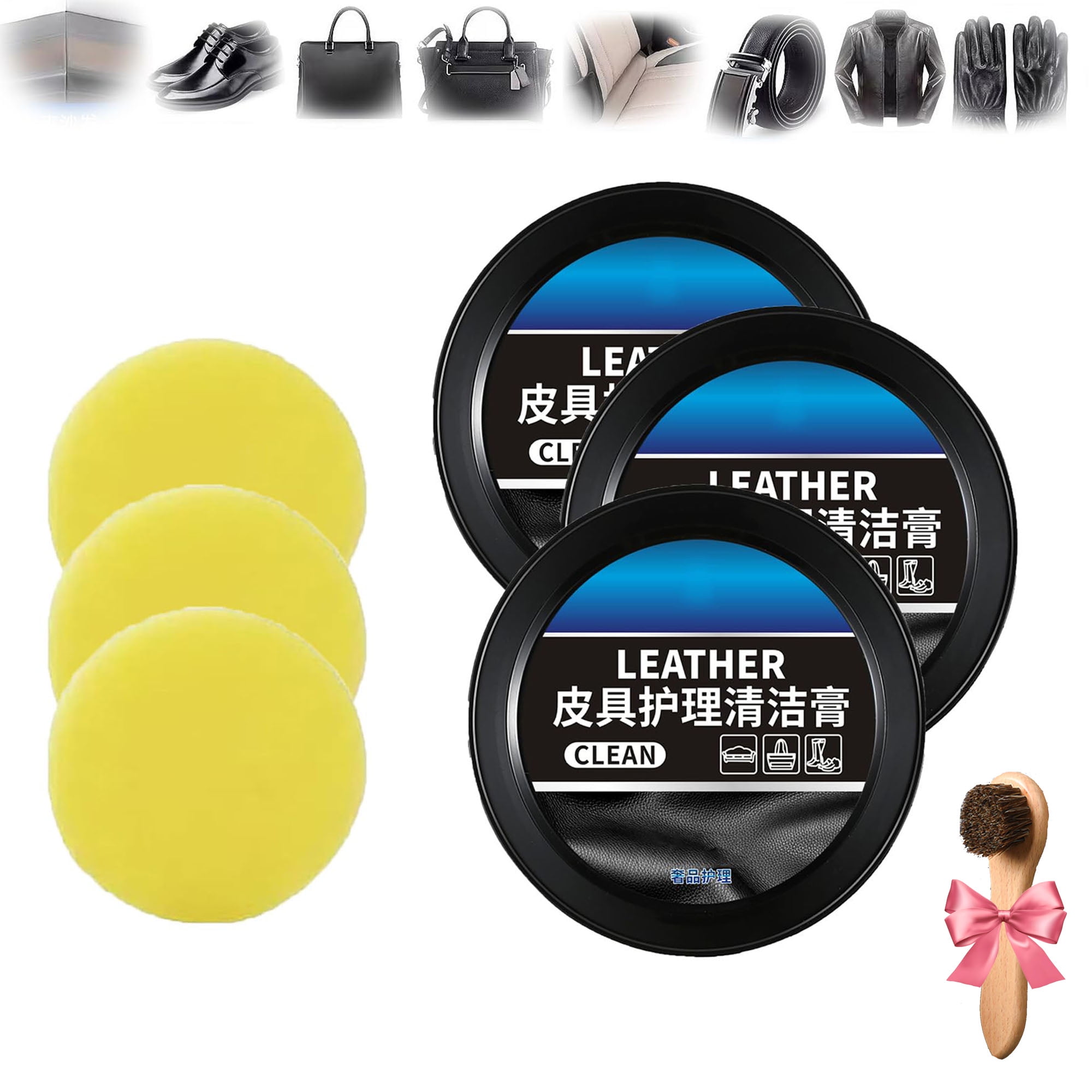 Leader Cleaning and Care Cream & Cleaning Paste for Leather Care ...