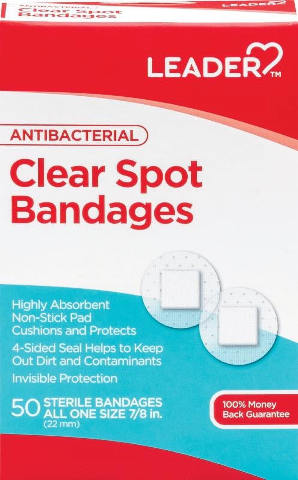 Leader Clear Adhesive Circle Bandages, 7/8inch, 50ct 096295126945A137 ...
