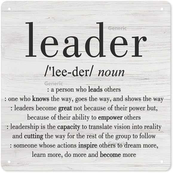 Leader Definition Plaque Sign Decor,Appreciation Thank You Gifts for ...