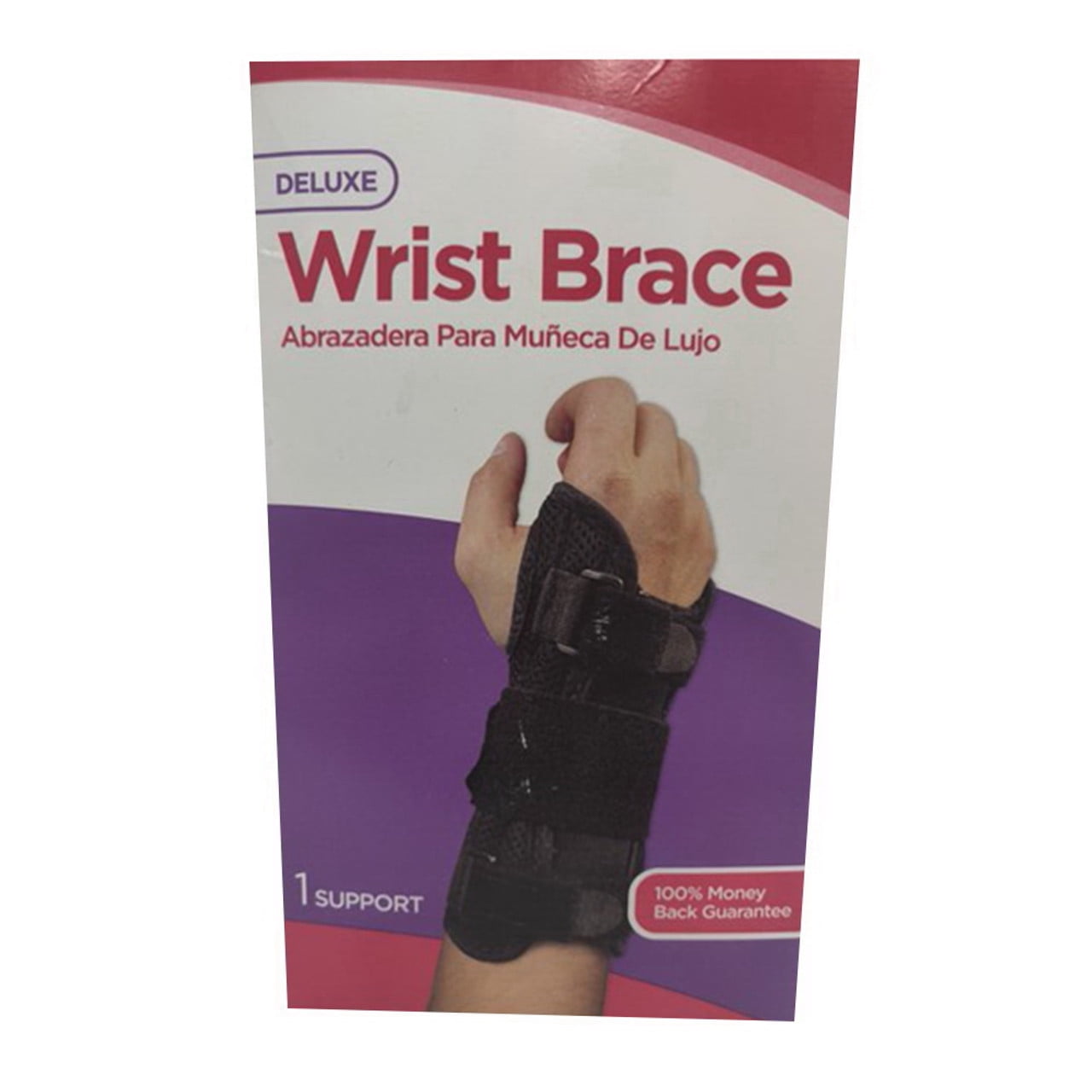 Leader Deluxe Wrist Brace, Black, 1 Ea, 6 Pack - Walmart.com