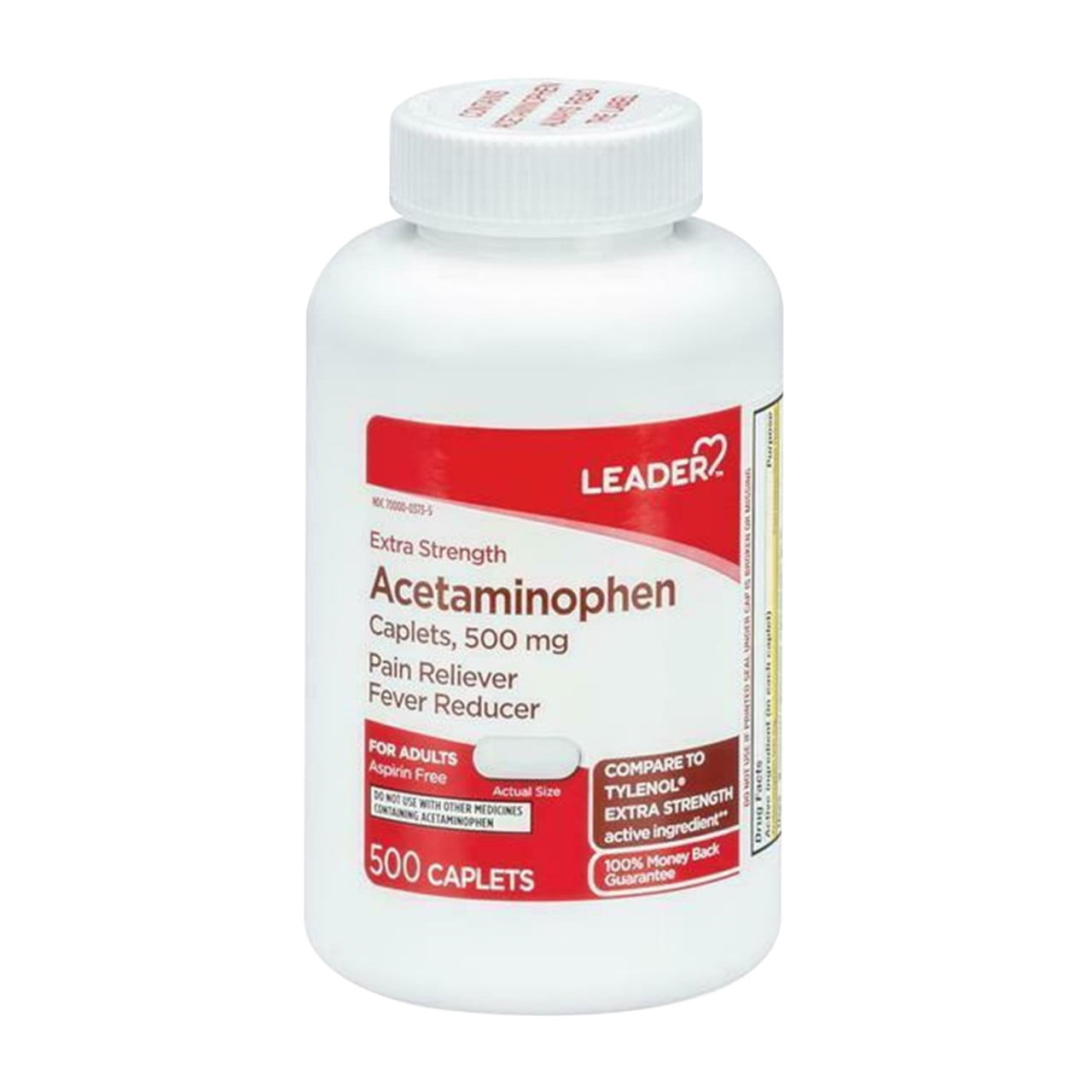 Leader Extra Strength Acetaminophen 500 Mg Pain Reliever And Fever ...
