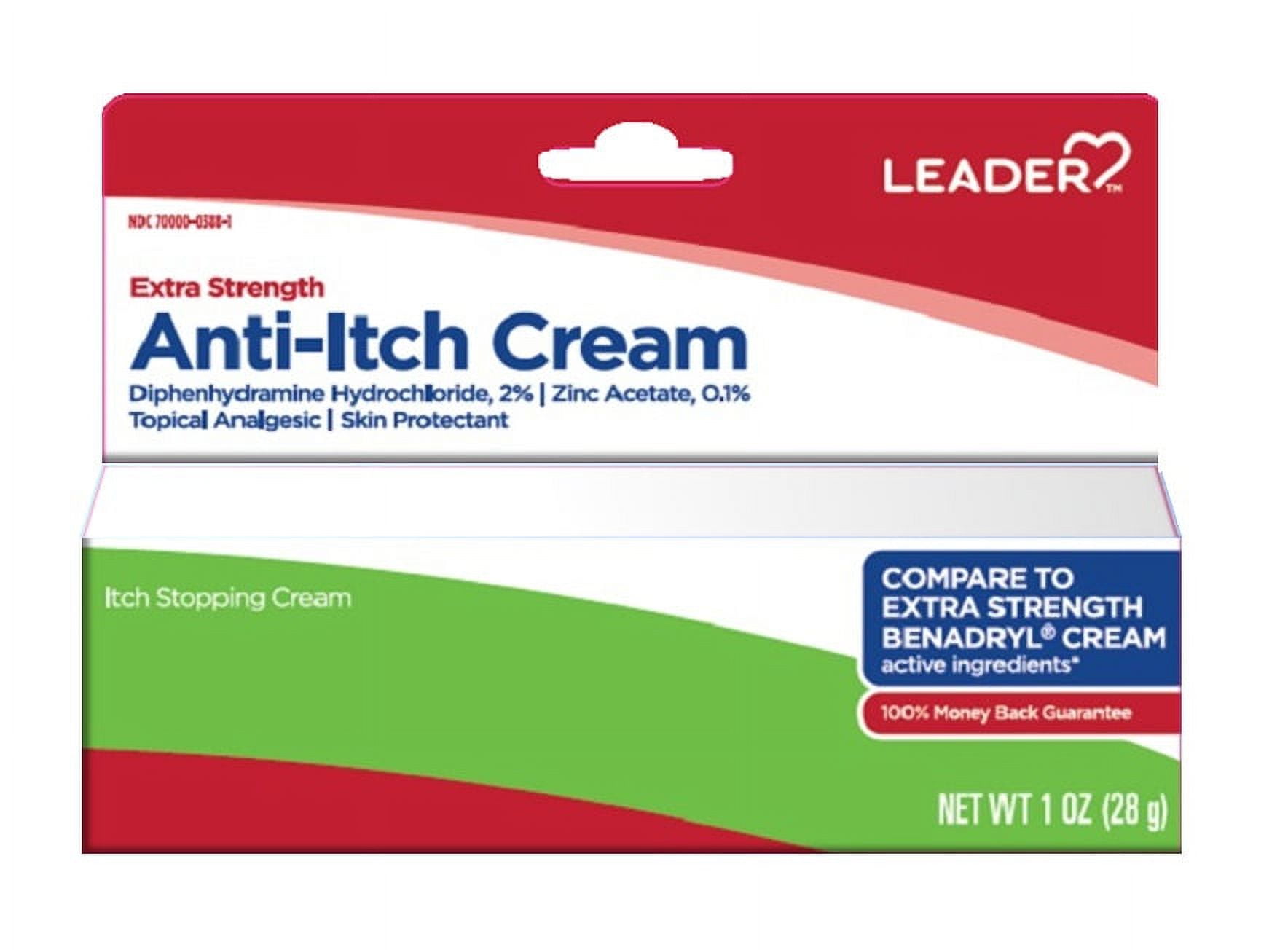 Leader Extra Strength Anti-Itch Cream, 1 oz (28 g) - Walmart.com