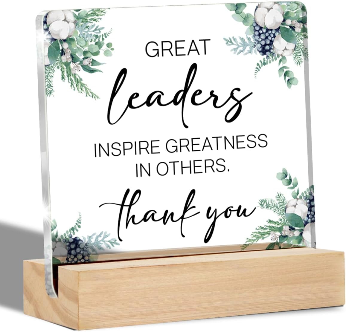Leader Gifts Great Leaders Quote Clear Desk Decorative Sign ...