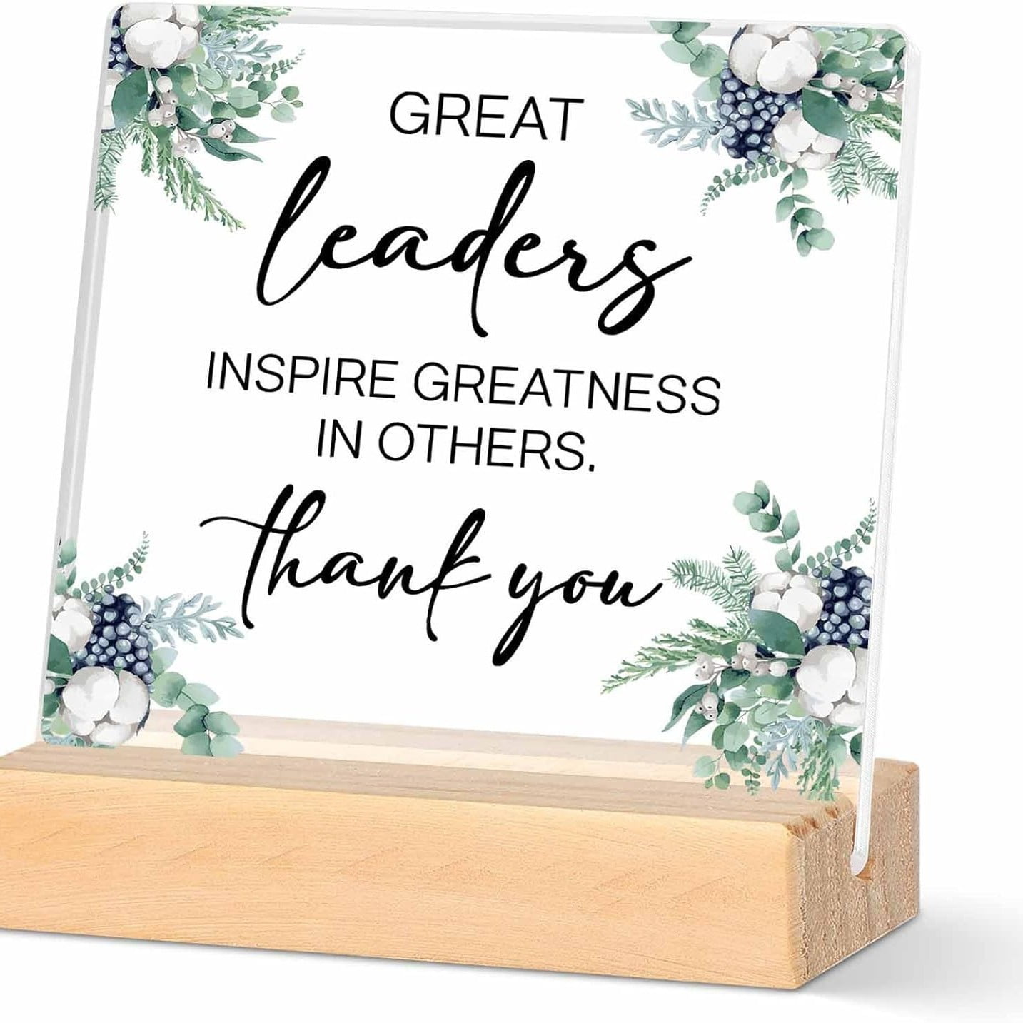 Leader Gifts Great Leaders Quote Clear Desk Decorative Sign ...