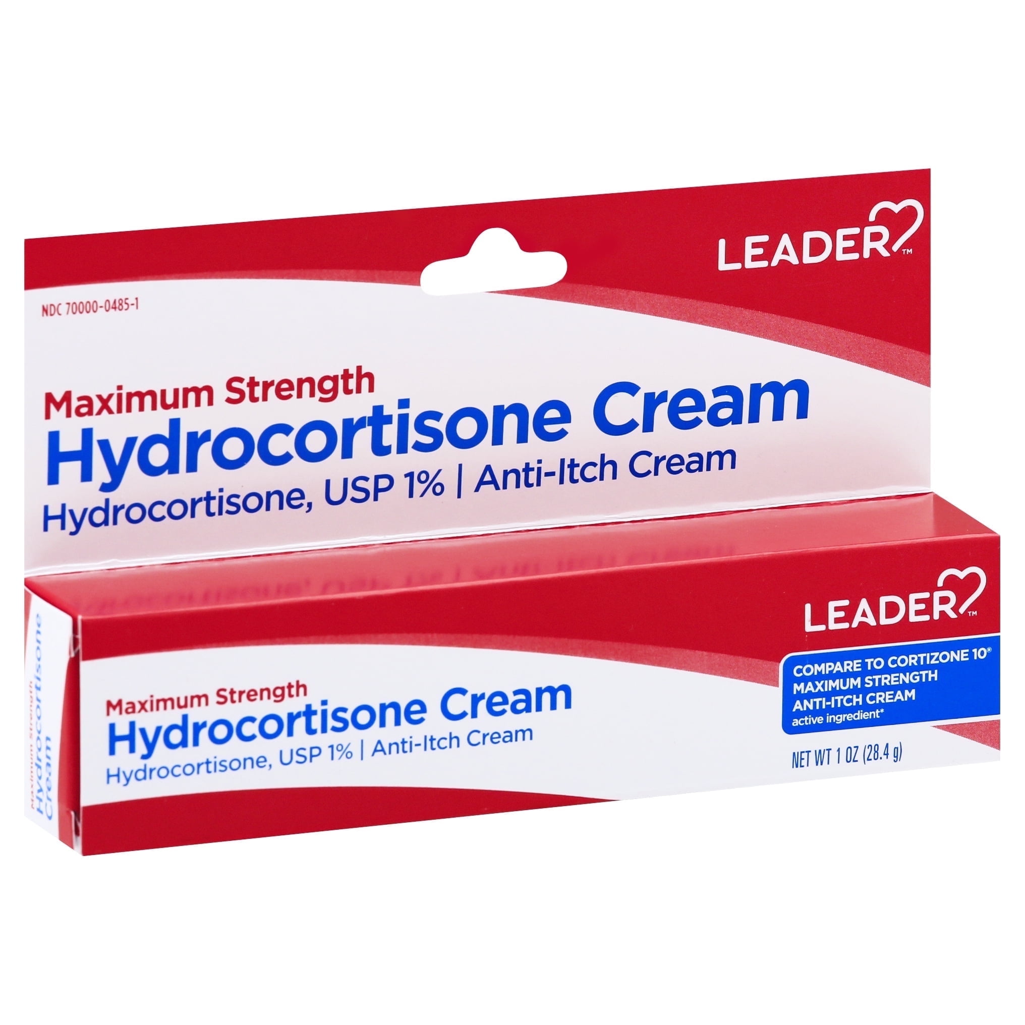 Leader Hydrocortisone Cream, Maximum Strength, Instant Itch Relief for ...