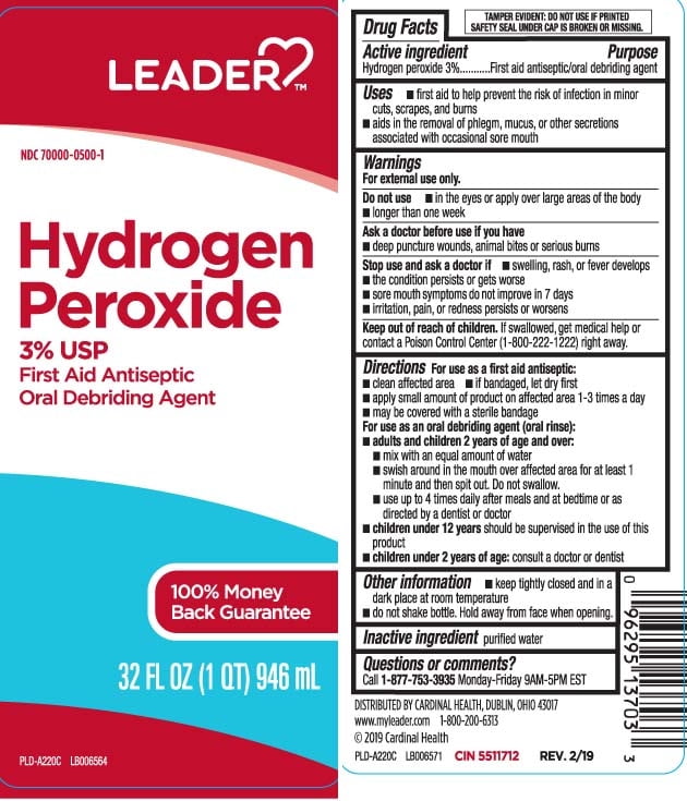 Leader Hydrogen Peroxide 3% USP First Aid Antiseptic Oral Debriding ...