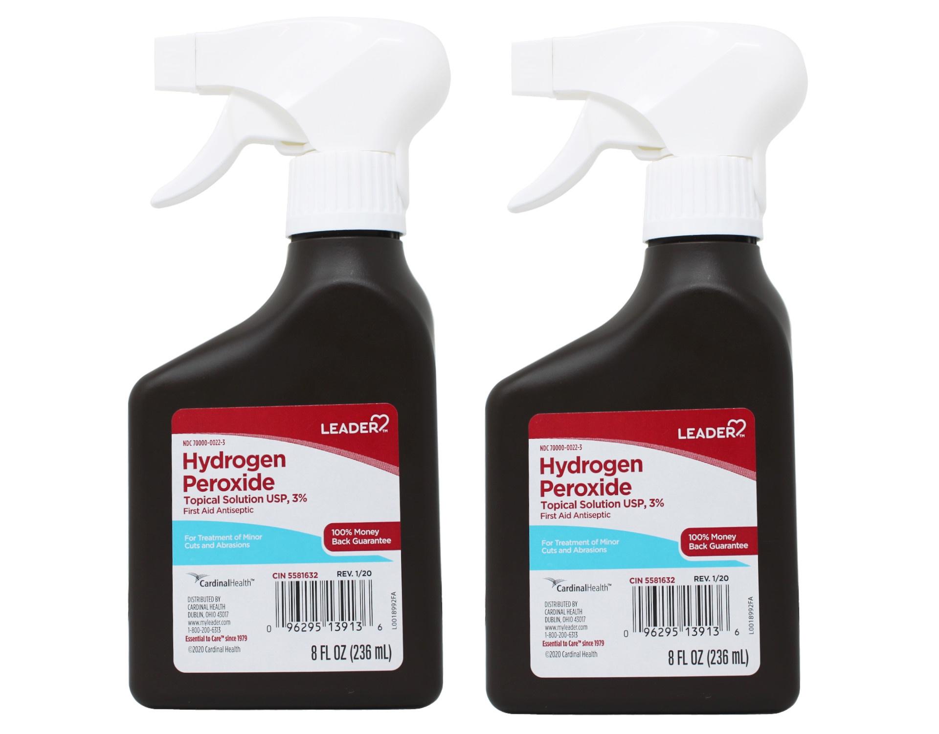 Leader Hydrogen Peroxide First Aid Antiseptic Topical Solution USP, 3% ...
