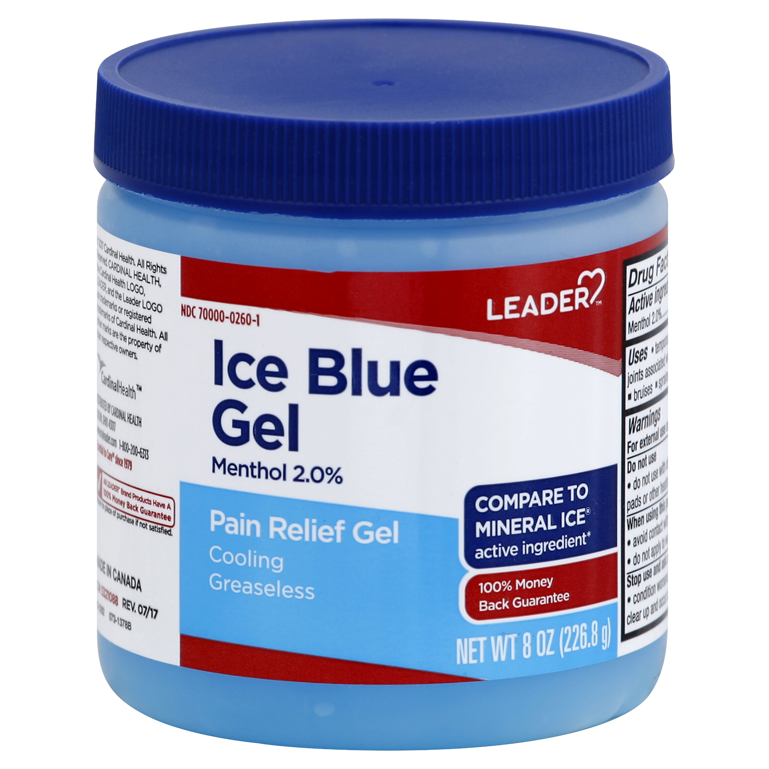 Leader Ice Blue Gel Pain Relief, 8 oz – Over-the-Counter Cooling Gel - Walmart Business Supplies