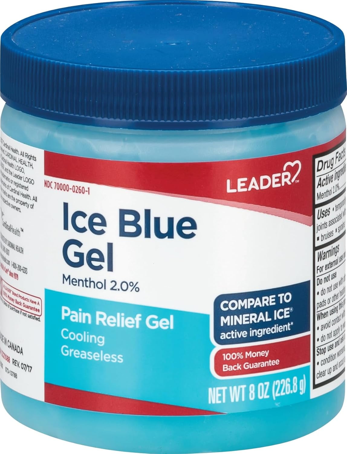 Leader Ice Blue Gel Cooling Pain Relief Gel, 8 Oz, 6 Pack - Walmart.com