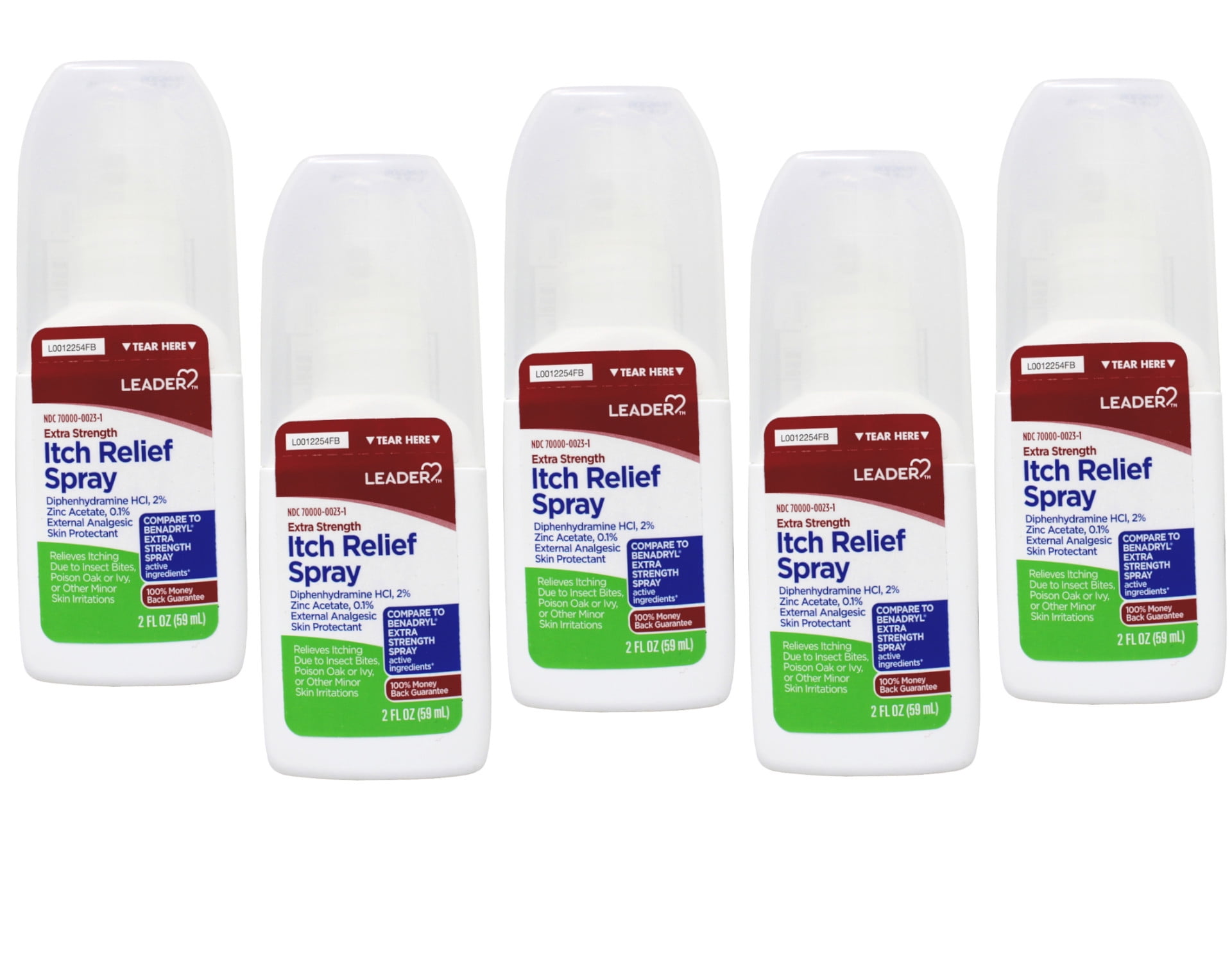 Leader Itch Relief Spray, Diphenhydramine HCl 2% and Zinc Acetate 0.1% ...