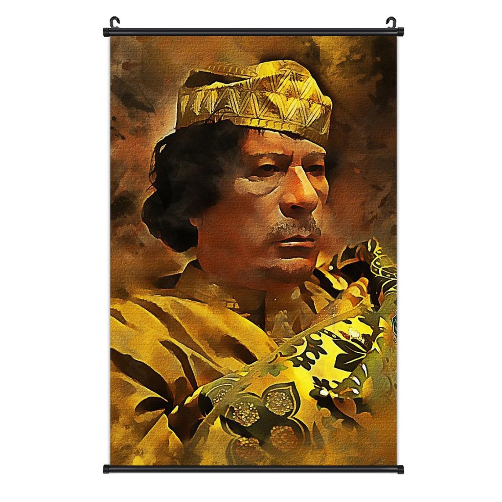 Leader of Libya Muammar Gaddafi Poster Canvas Hanging Picture for ...