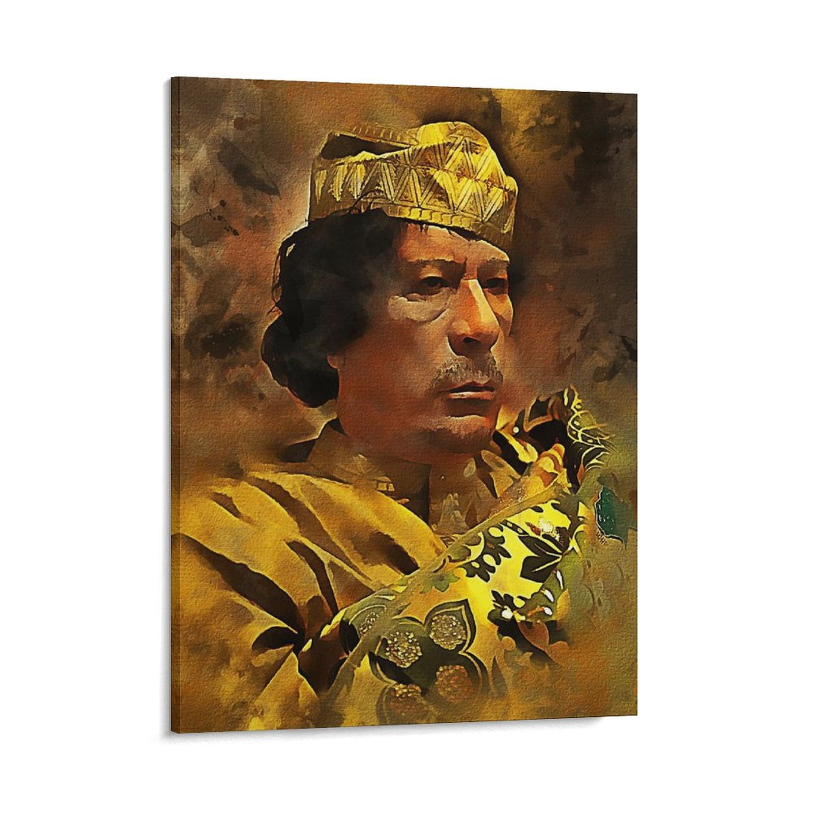 Leader of Libya Muammar Gaddafi Poster Canvas Painting Creativity ...