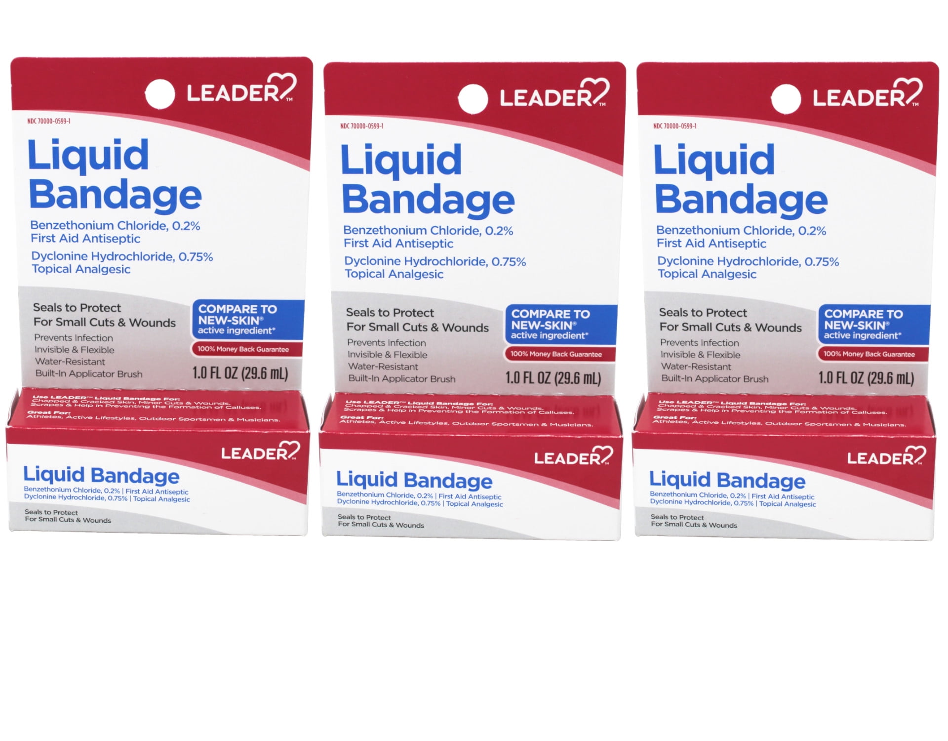 Leader Liquid Bandage with Benzethonium Chloride 0.2% , First Aid ...