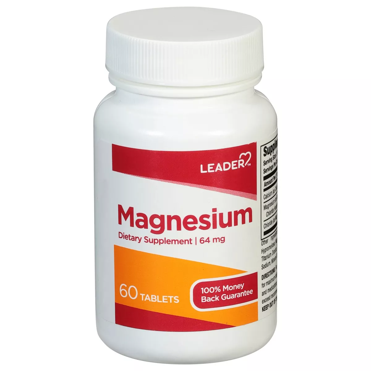 Leader Magnesium 64 mg Supplement Tablets, 60 Ea, 2 Pack - Walmart.com