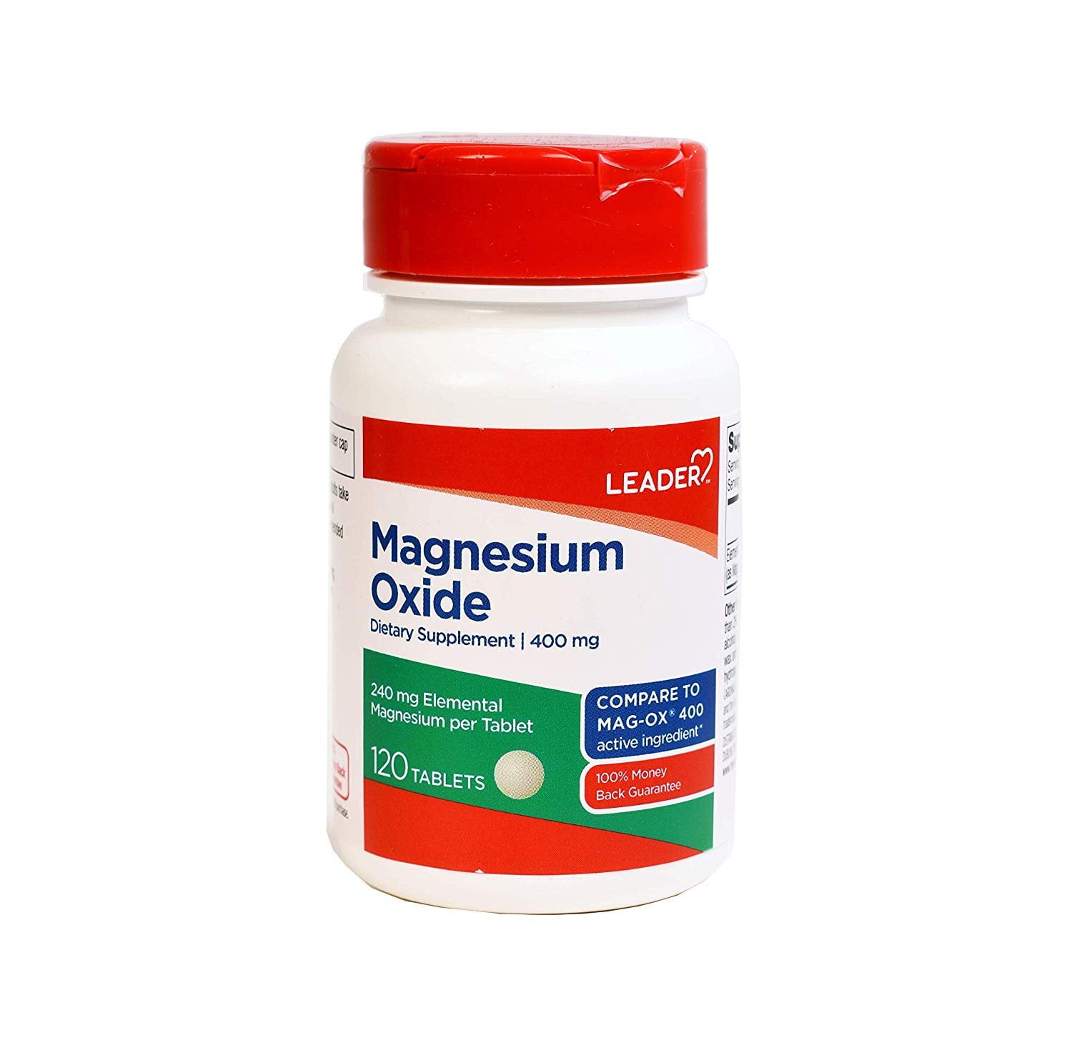 Leader Magnesium Oxide 400mg, Helps Bone & Muscle Cramps, Weakness ...