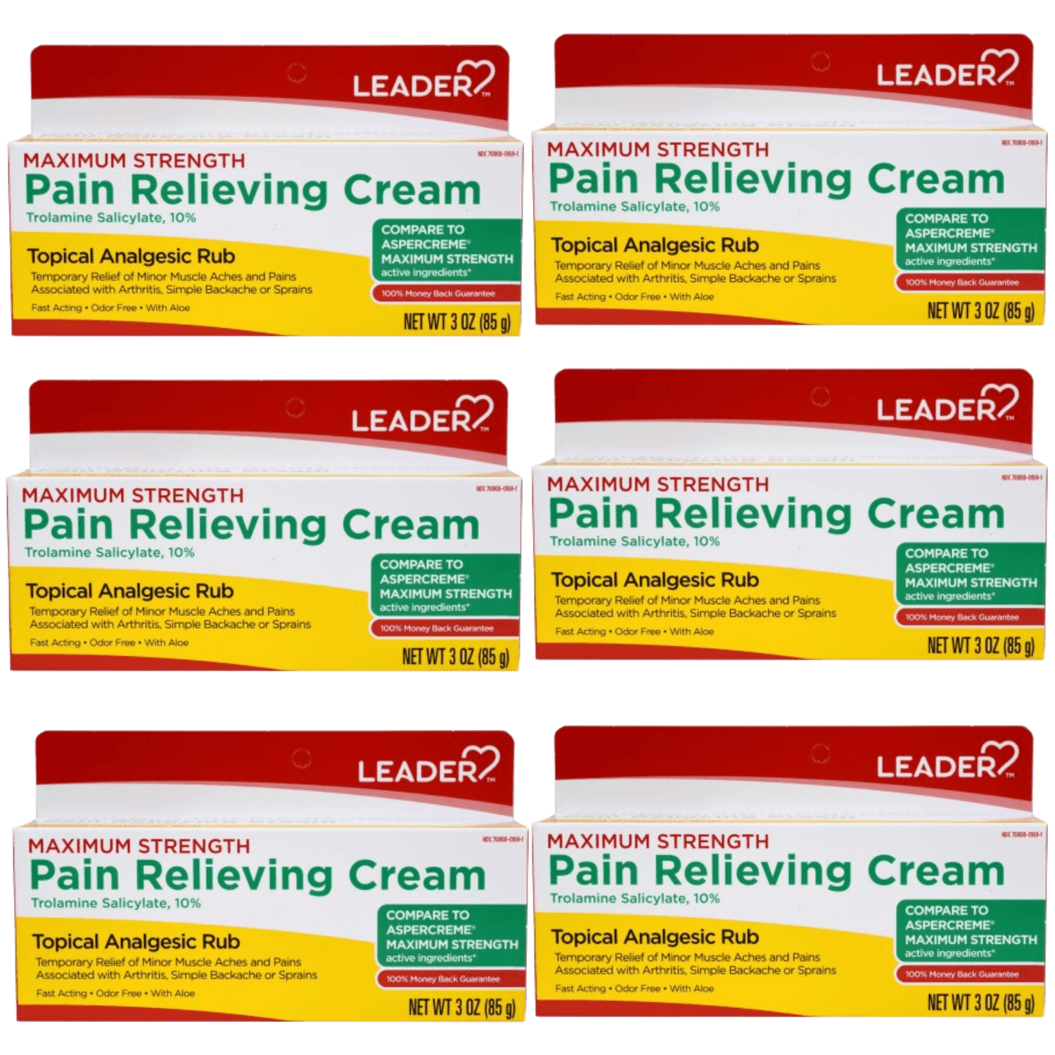 Leader Cream Maximum Strength Muscle, Joint Pain Reliever Analgesic Rub ...