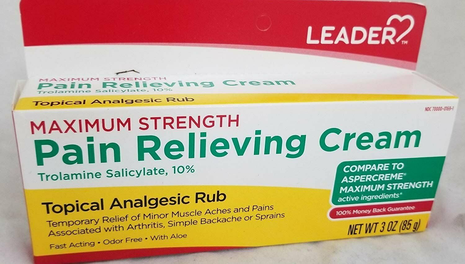 Leader Maximum Strength Pain Relieving Topical Analgesic Arthritis Rub Cream, 3 oz, 2 Pack ...