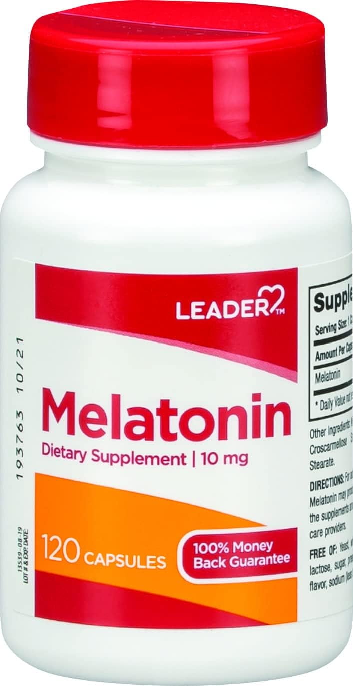 Leader Melatonin 10mg 120 Capsules - Walmart.com