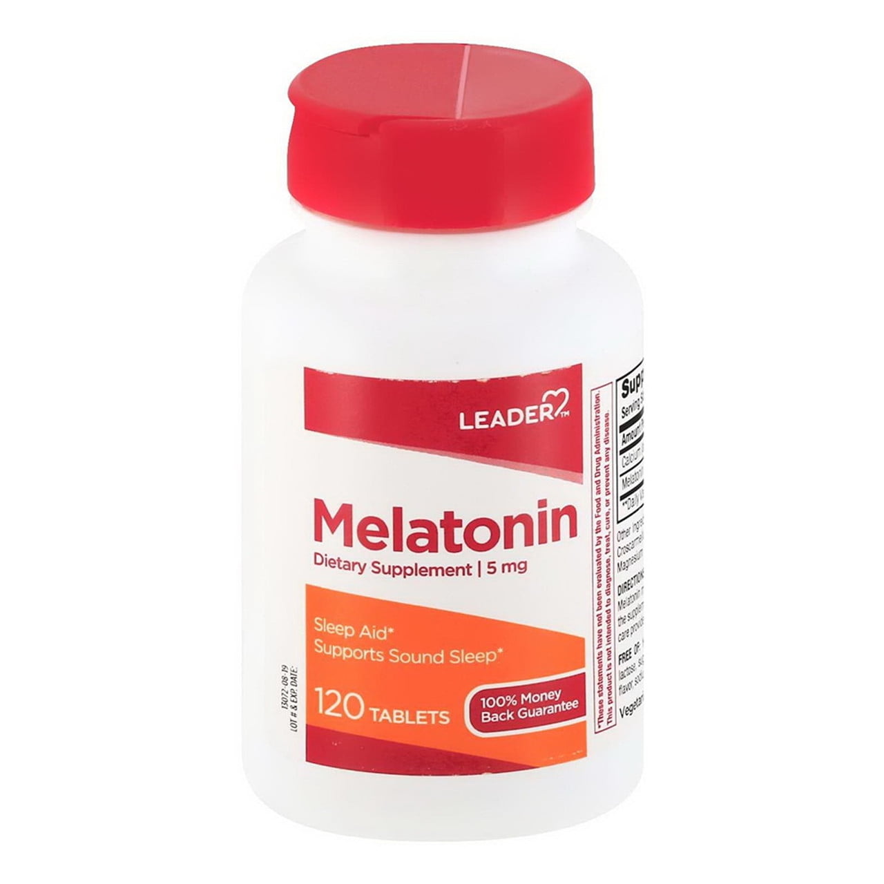 Leader Melatonin, Dietary Supplement, 5 Mg Tablets, 120 Ea.. - Walmart.com
