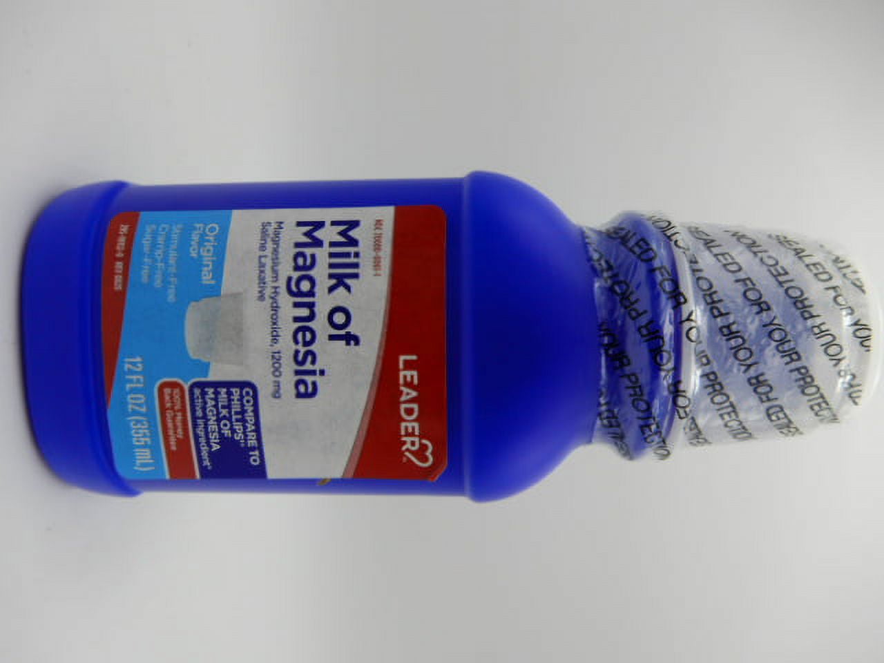 Leader Milk of Magnesia Magnesia Hydroxide 1200 mg Saline Laxative ...
