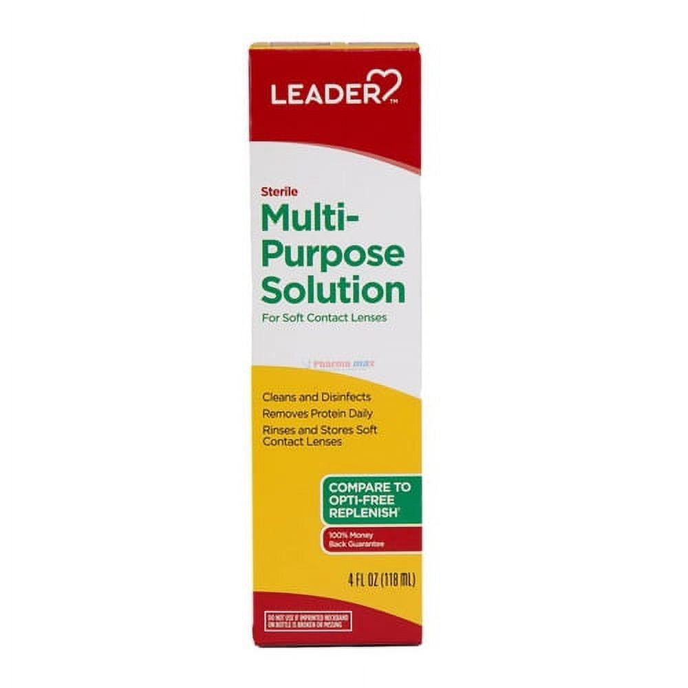 Leader Multi-Purpose Solution for Contact Lenses, 4 Oz, 3 Pack ...