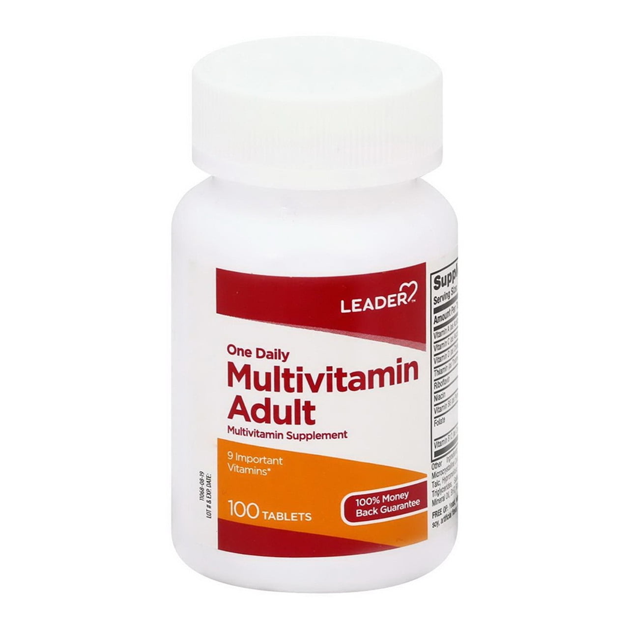 Leader Multivitamin, Adult, One Daily, 100 Ea, 2 Pack - Walmart.com