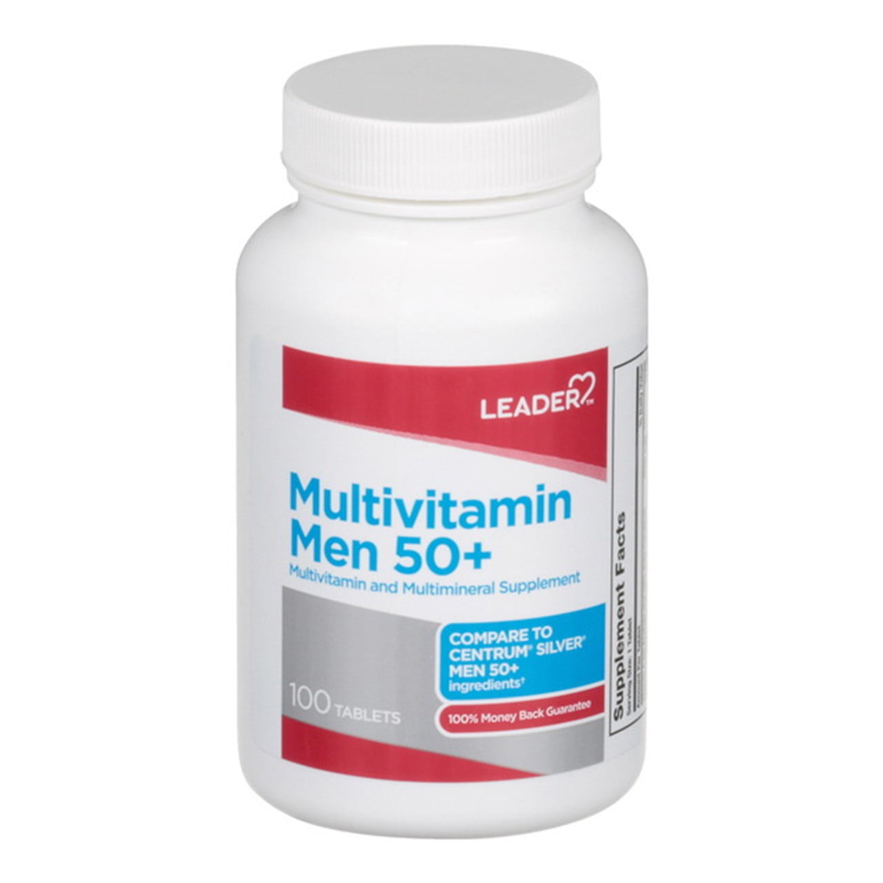 Leader Multivitamin, Men 50Plus, Tablets, 100 Ea.. - Walmart.com