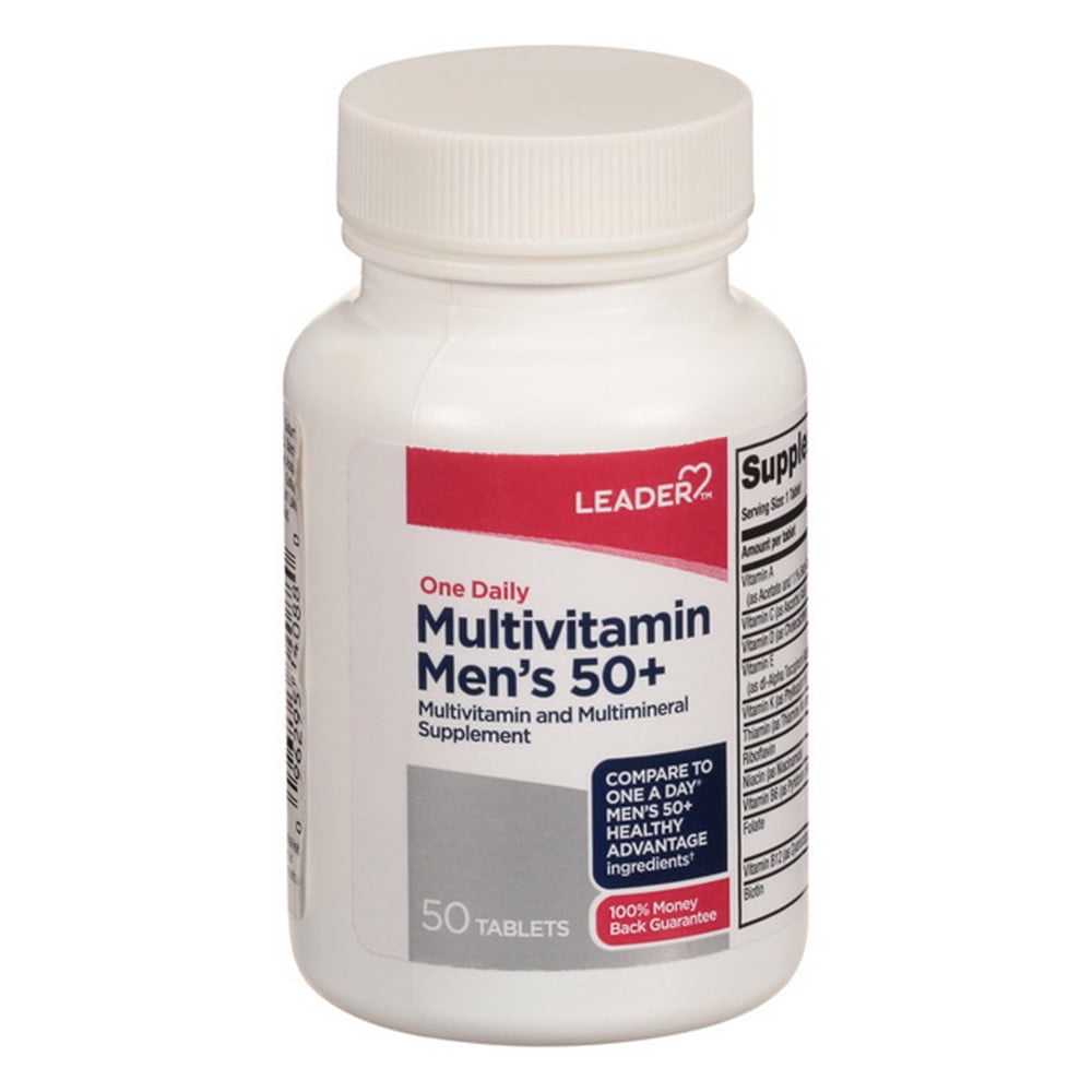 Leader Multivitamin Mens 50+ Tablets, 50 Ea, 2 Pack - Walmart.com