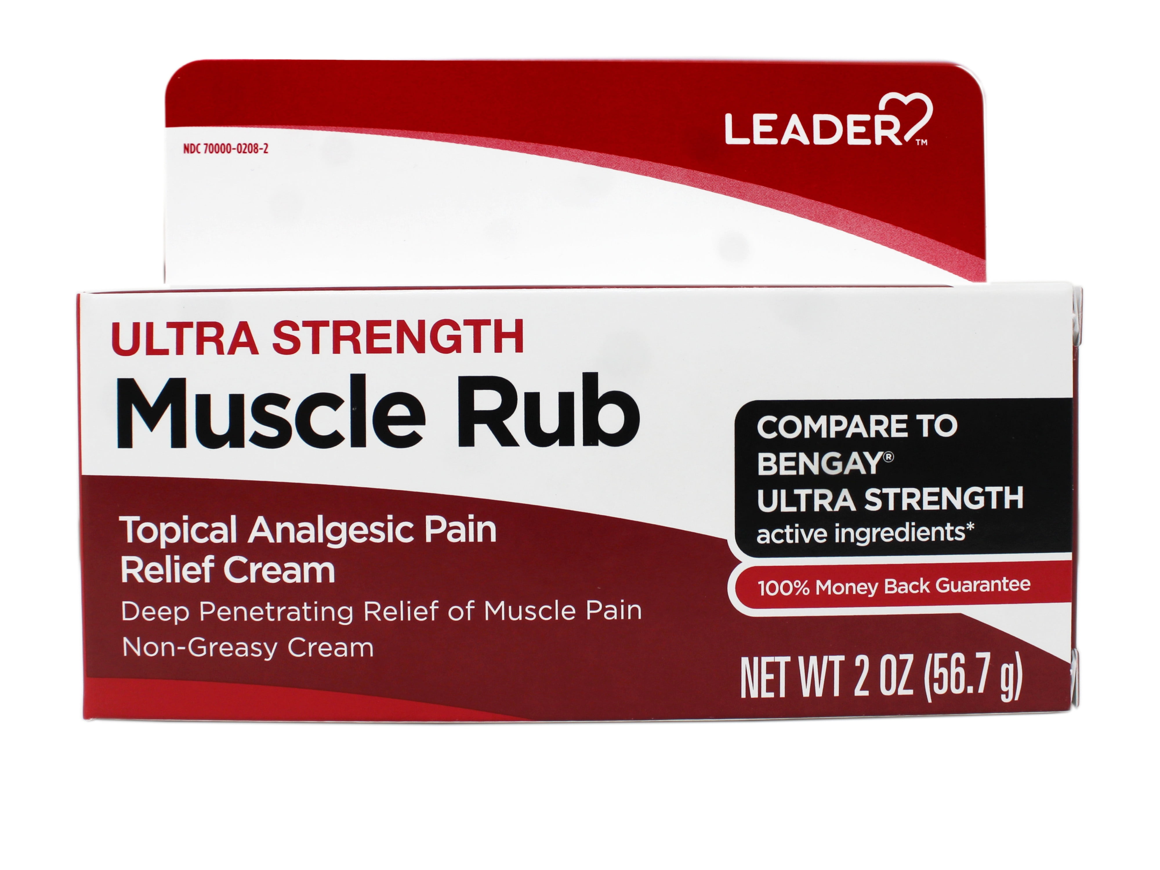 Leader Ultra Strength Muscle Rub, Fast-Acting, Topical Analgesic Pain ...
