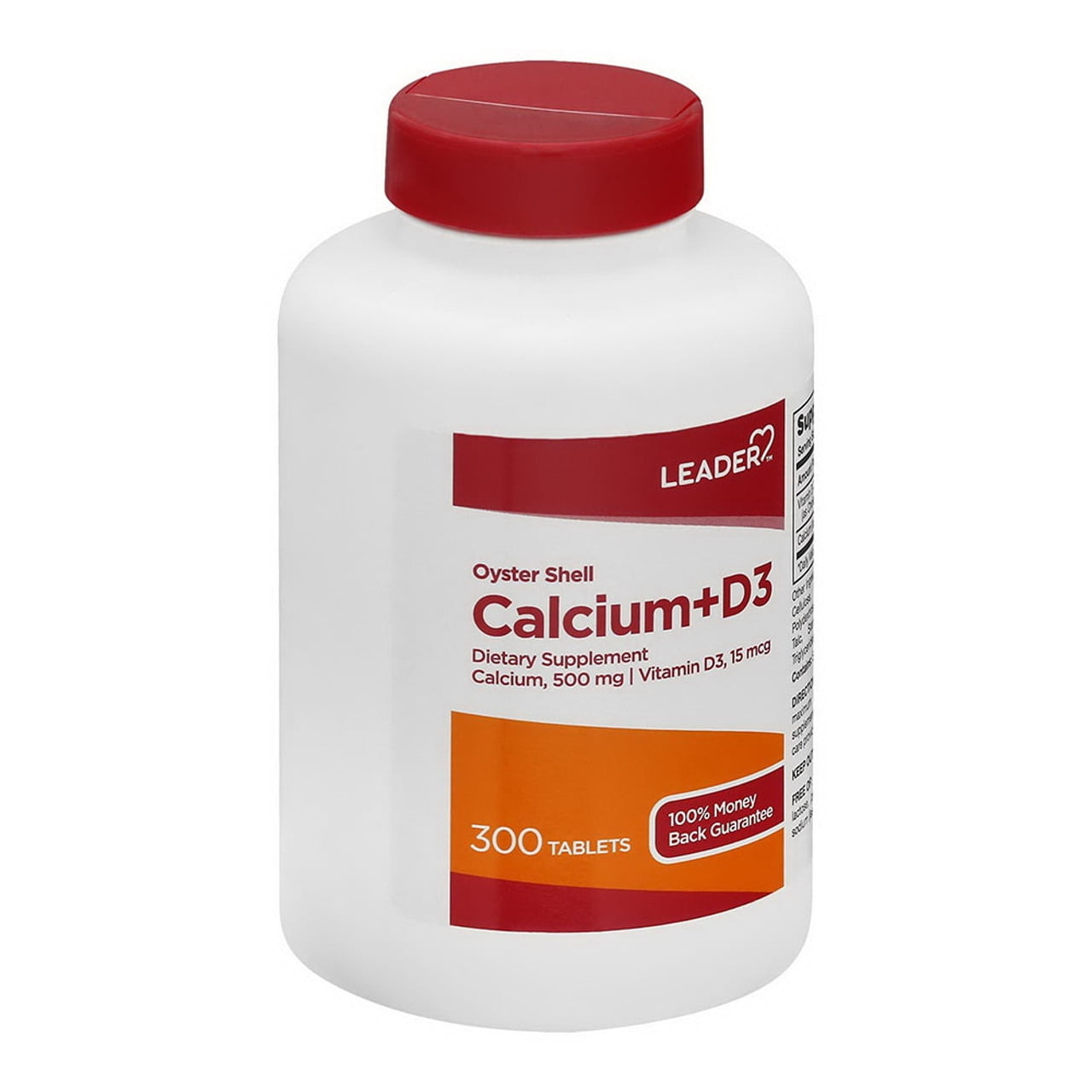 Leader Oyster Shell Calcium Plus D3 Dietary Supplement Tablets, 300 Ea ...
