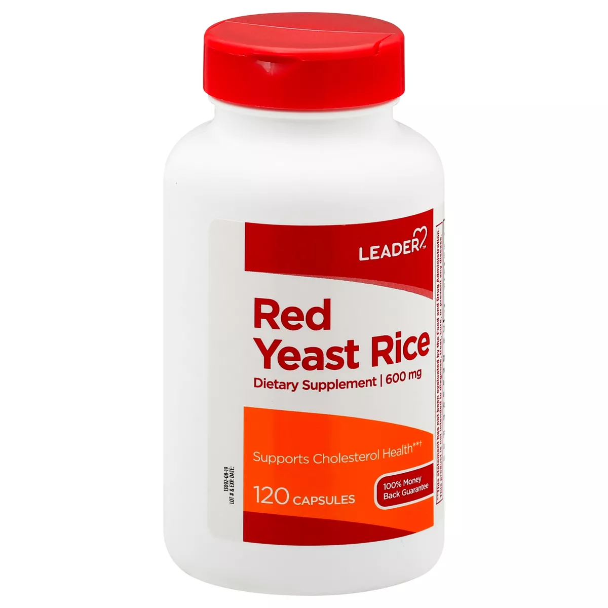 Leader Red Yeast Rice 600 mg Capsules, 120 Ea, 6 Pack - Walmart.com