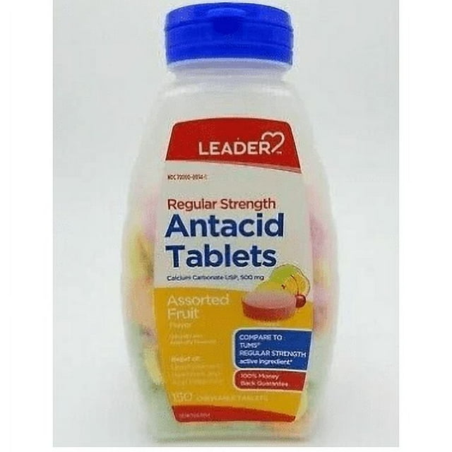 Leader Regular Strength Antacid Tablets, Assorted Fruit - 150 count ...
