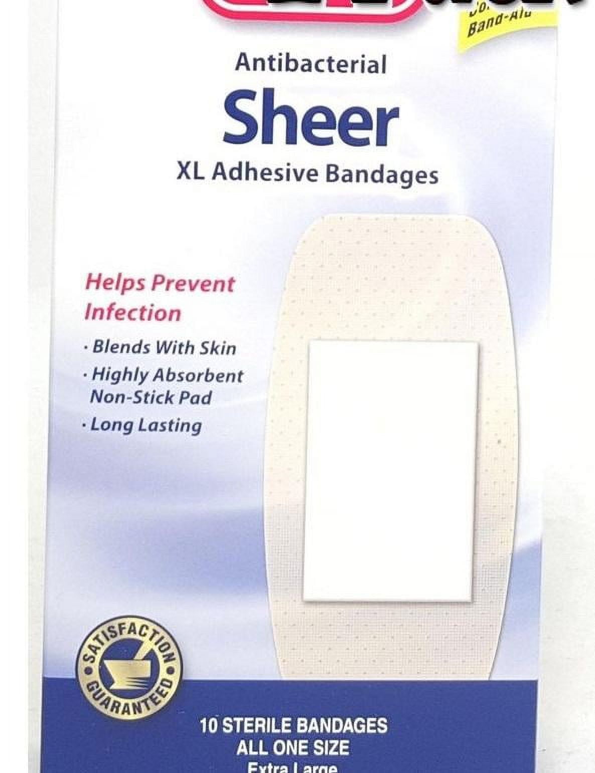 Leader Sheer XL Adhesive Bandages, 2inchX4inch, 10ct 096295123951A122 ...
