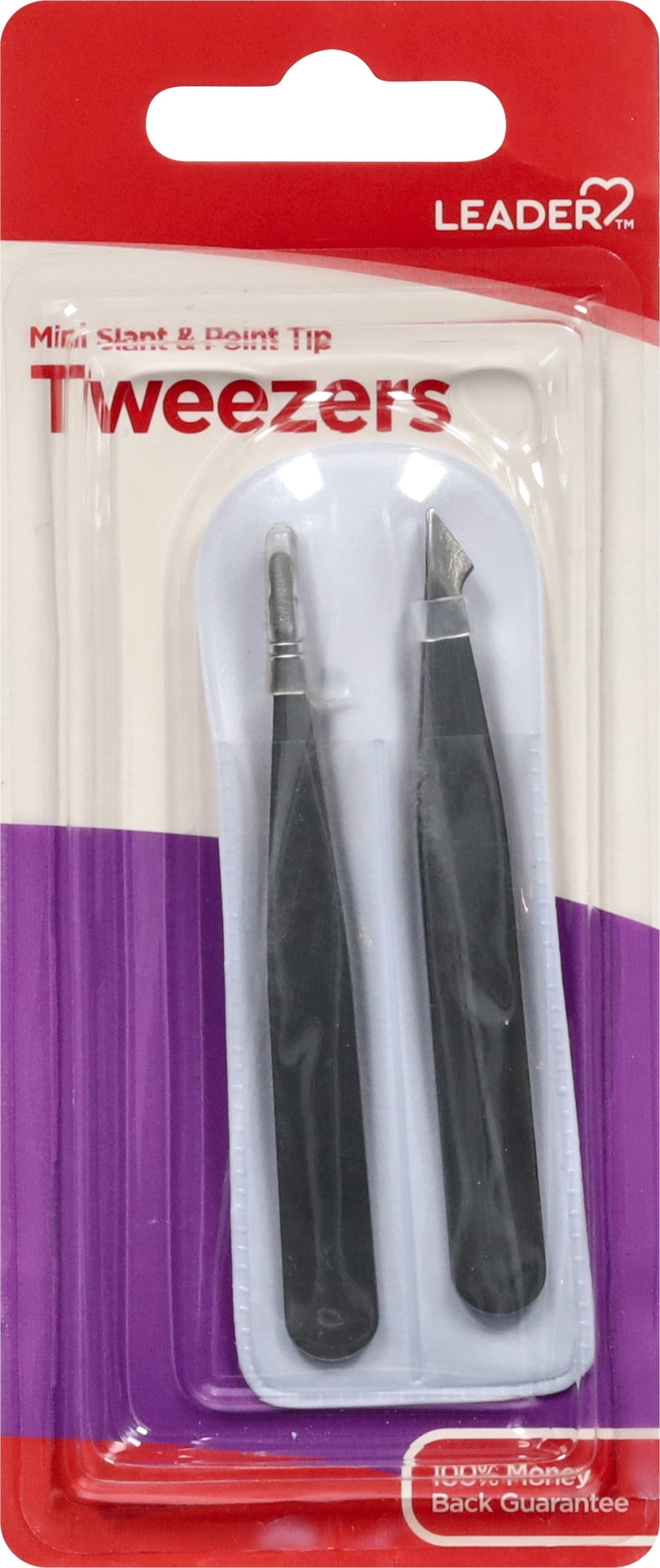 Leader Tweezers, Mini Slant/Point with Case - Walmart.com