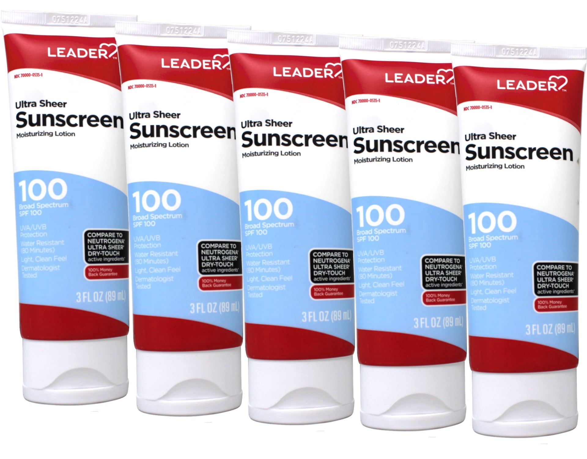Leader Ultra Sheer Water Resistant SPF 100 Sunscreen Lotion, 3 oz - 5 ...