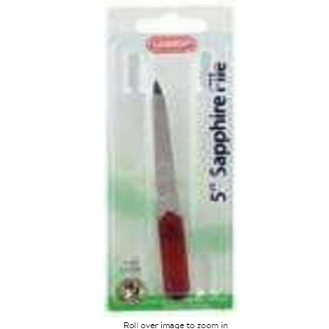 Leader Unisex Red Plastic-Handled Nail File Sapphire 5" Gentle to Use ...