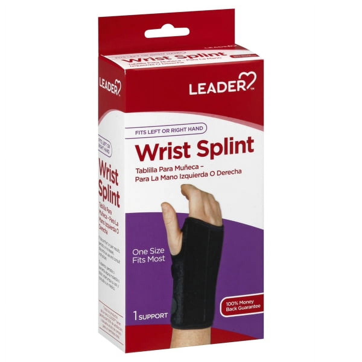 Leader Unisex Wrist Splint Neoprene Reversible One Size. - Walmart.com