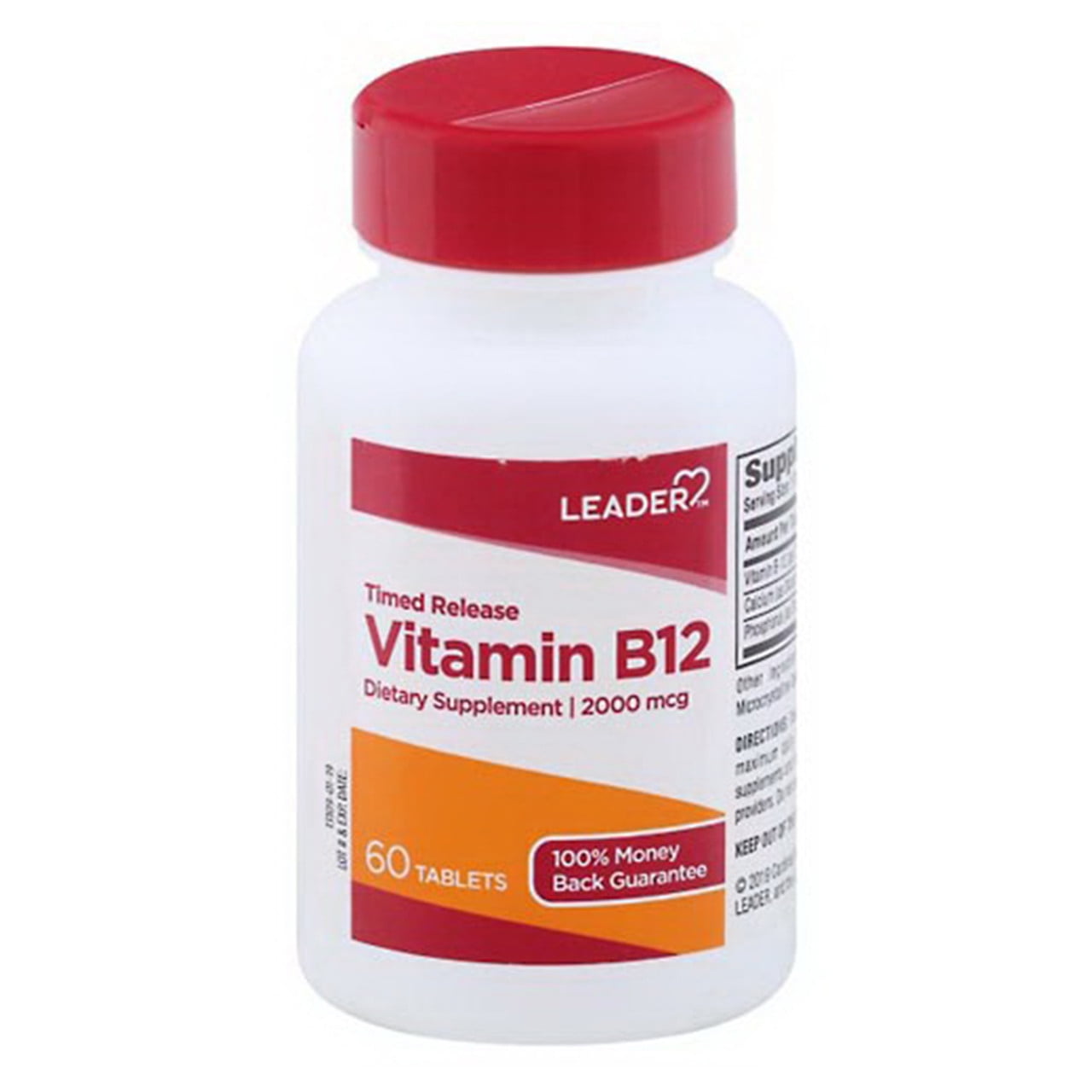 Leader Vitamin B12 2000 Mcg Tablets, 60 Ea, 2 Pack - Walmart.com