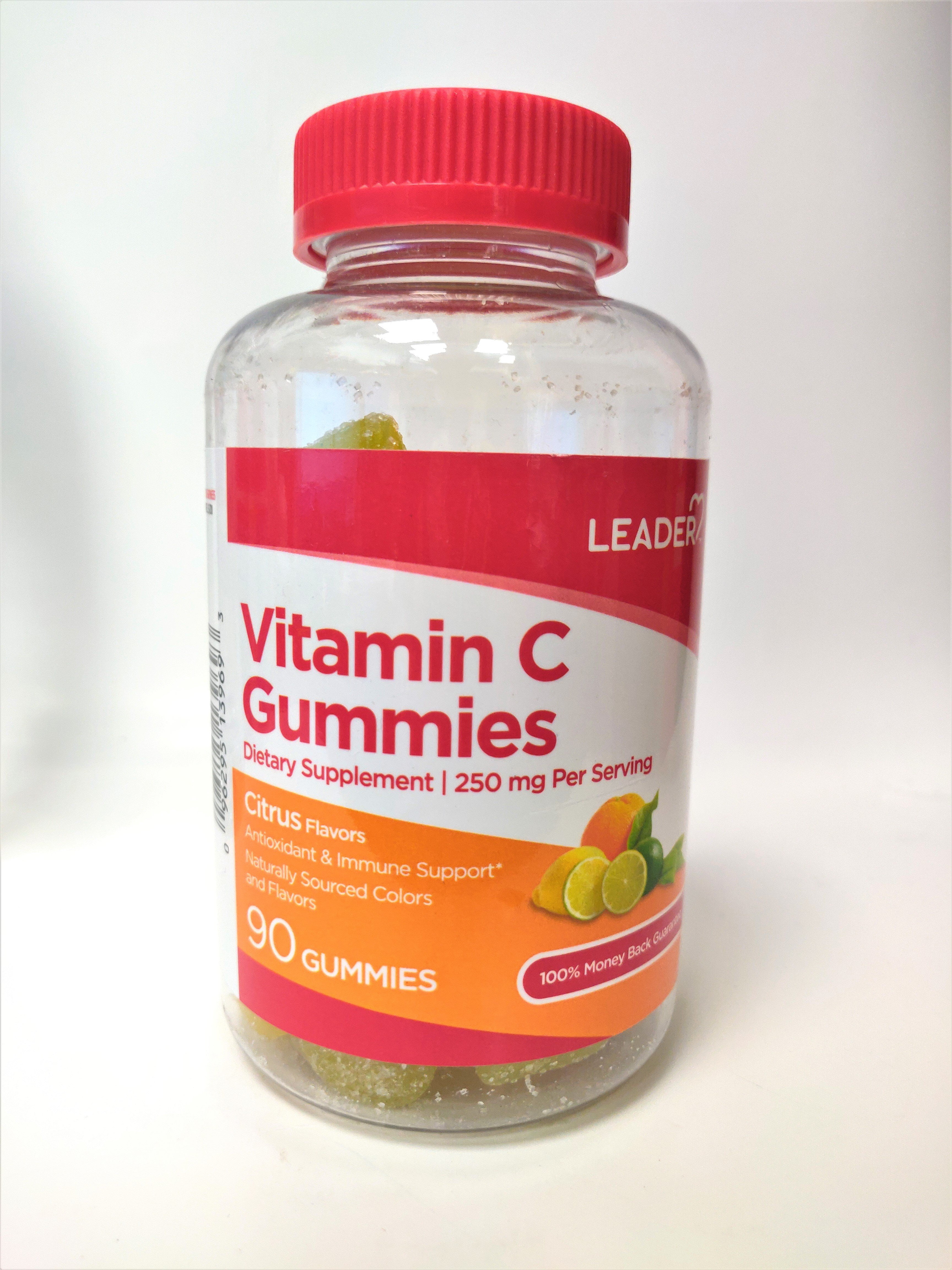 Leader Vitamin C Dietary Supplement Gummies, Citrus Flavor, 90 Count ...