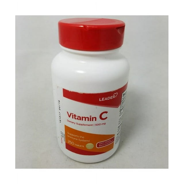 Leader Vitamin C Tablets, 500mg, 250ct - Walmart.com