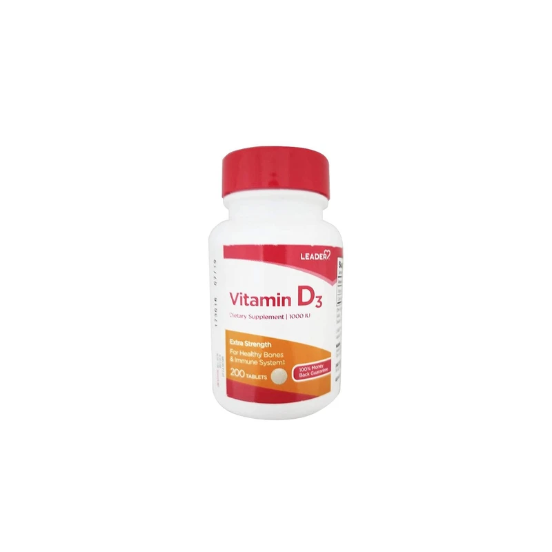 Leader Vitamin D3 1000 IU Extra Strength, Supports Healthy Bone ...