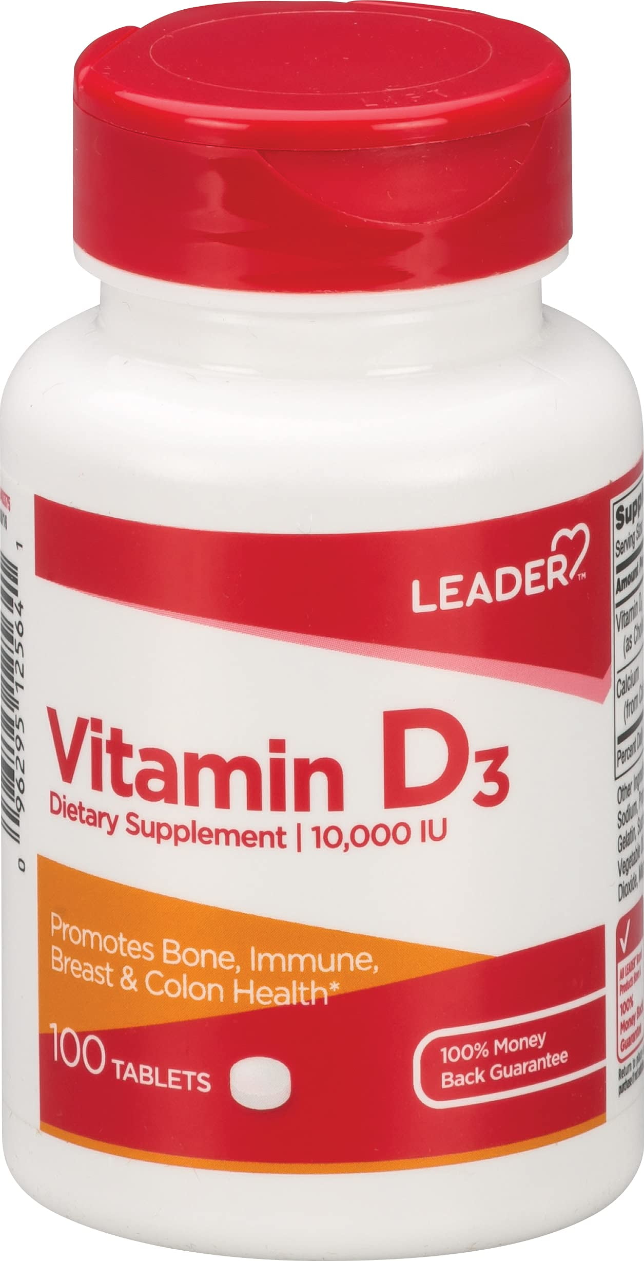 Leader Vitamin D3 10000 Super Strength Support Healthy Bone & Immune ...