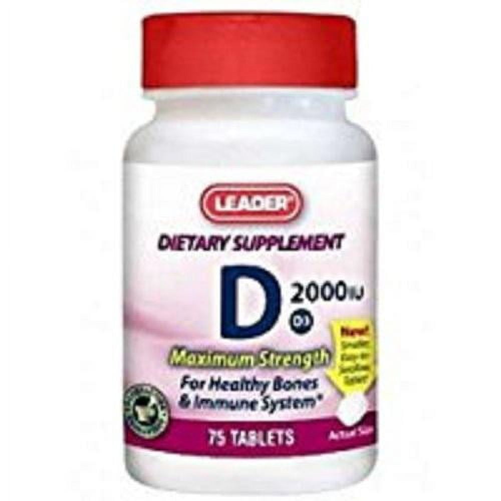 Leader Vitamin D3 2000IU Extra Strength Support Healthy Bone & Immune ...