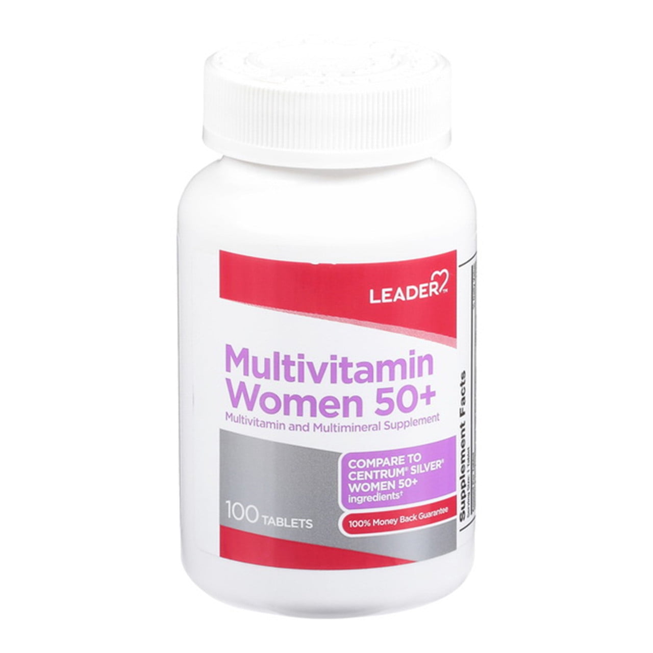 Leader Women 50+ Multivitamin and Mineral Supplement, 100 Tablets ...